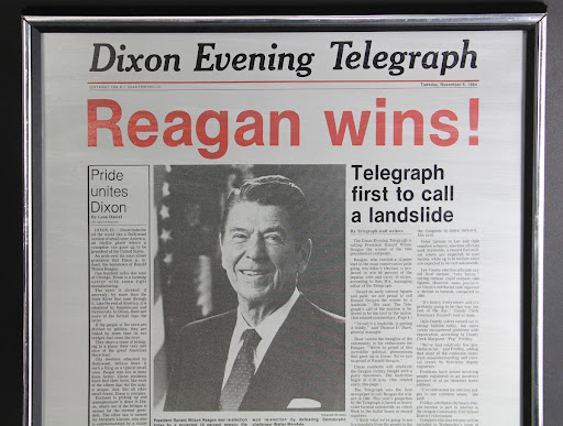 Front page of November 6, 1984 edition of the Dixon Evening Telegraph ...