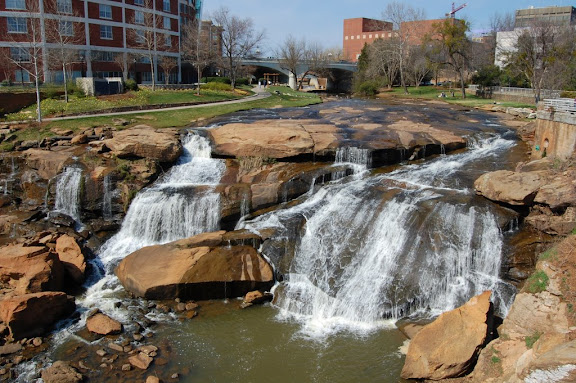 Reedy River Falls, South Carolina | The Waterfall Record
