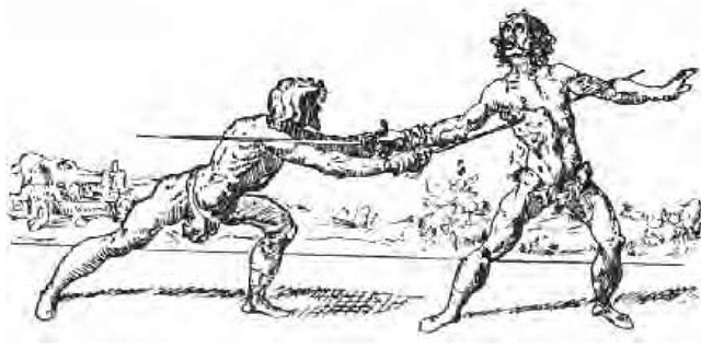 European Sword Fighting Stance