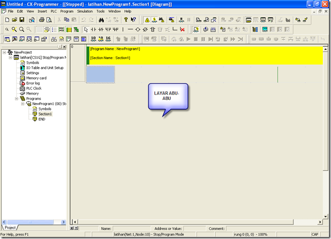 PLC TRAINING: Membuat Ladder Di CX-Programmer