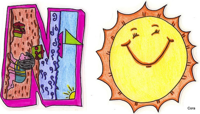 LETRAS DEL VERANO PARA IMPRIMIR Y COLOREAR