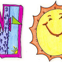 LETRAS DEL VERANO PARA IMPRIMIR Y COLOREAR