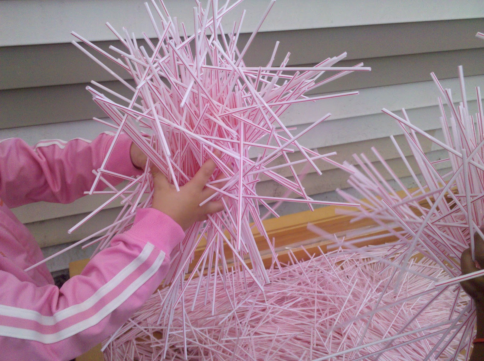 little preschool on the prairie: straw sculpture