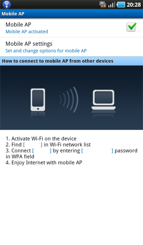 Information Technologies: Samsung Galaxy Tab as Wireless Access Point