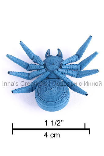 Spooky spider, three-dimensional quilling