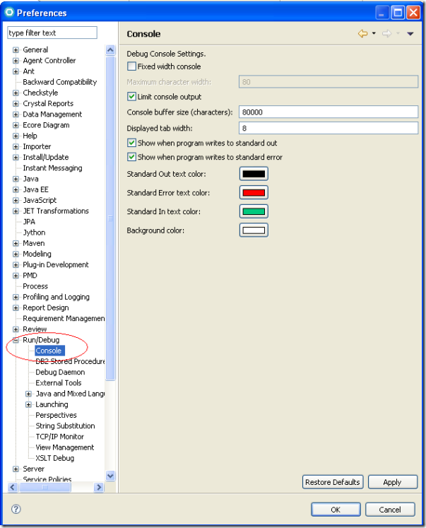 WAS - WebSphere Application Server : Console Settings for WebSphere Application Server v6.1 at ...