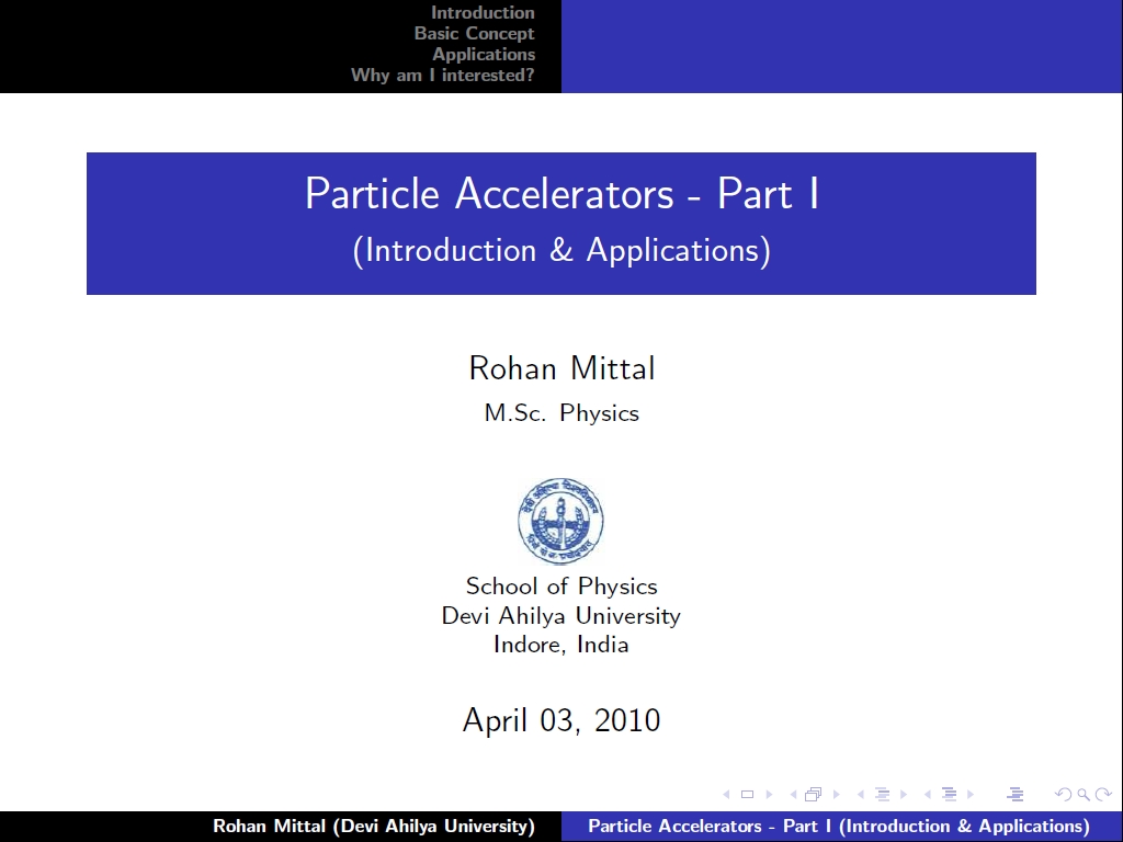 Particle Physics: Particle Accelerators - Part I