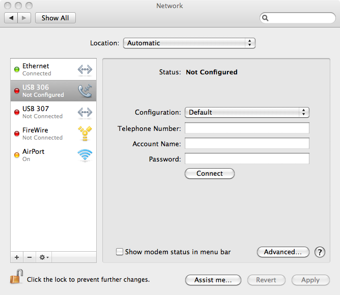 MPECS Inc. Blog: Sierra Wireless 306 USB Modem Install On The MacBook Pro