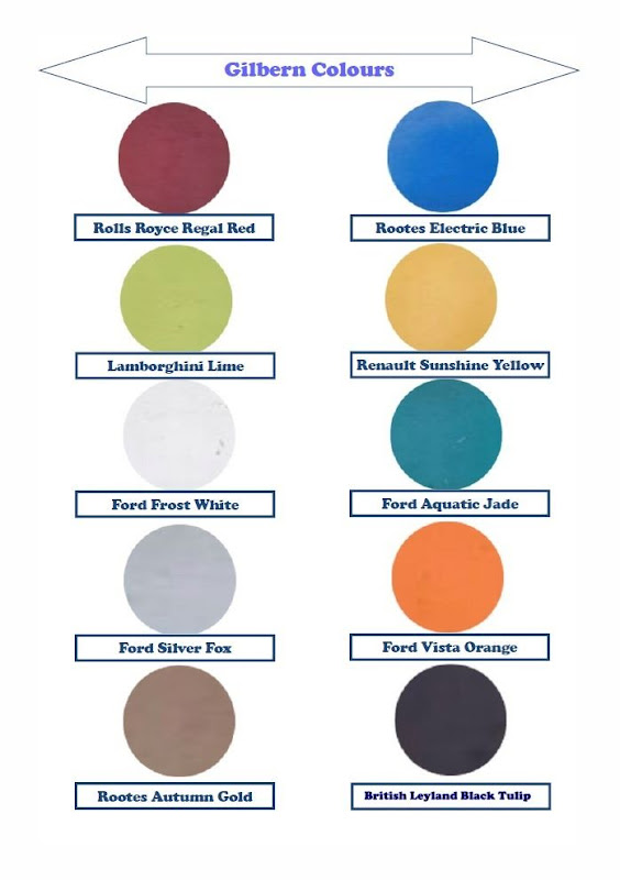 Gilbern Colours - gilbernoc.co.uk