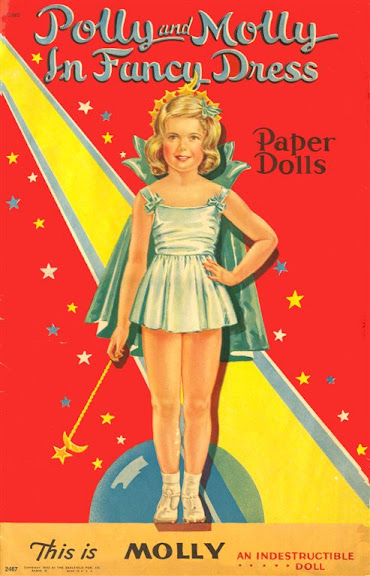 Bonecas Antigas de Papel: Polly and Molly