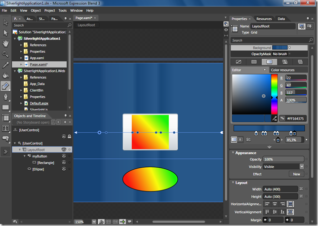 Windows developer future: Expression Blend 3: Gradient Tool, Tile Brush & Easing Functions