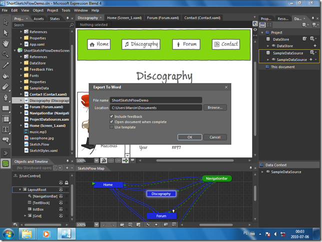 Windows developer future: Expression Blend 4: SketchFlow improvements