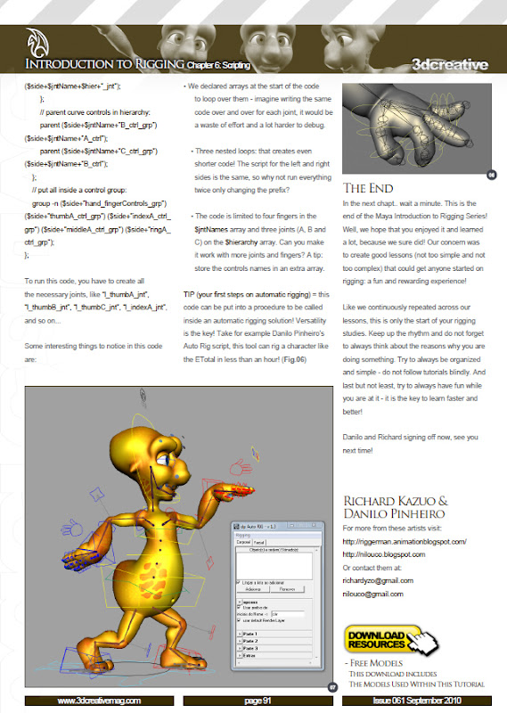 DANILO PINHEIRO - nilouco: 3DTotal - 3DCreative Magazine - Rigging ...
