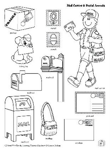 CARTERO: DIBUJOS PARA COLOREAR DEL CARTERO