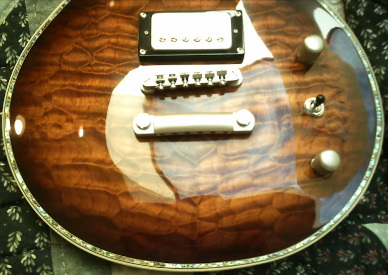 Brownsville LP DC copy 25.5" quilted top,very ornate inlay,with ...