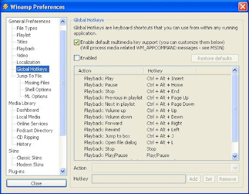 Vicky Shouts: How to Enable Media Keys to work with Winamp?