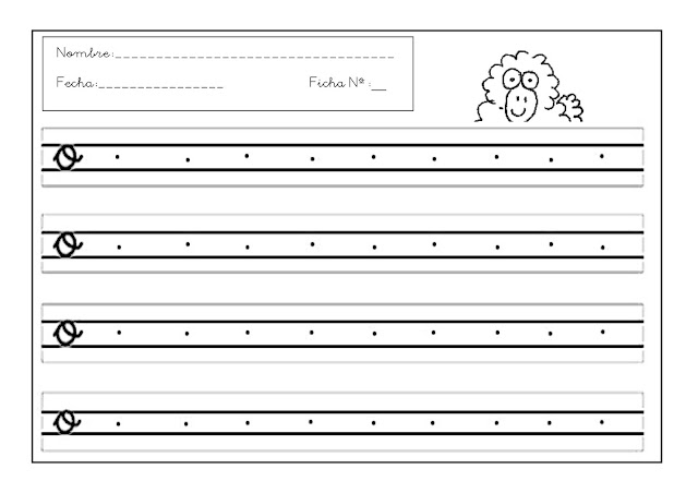 APRENDE A ESCRIBIR LA LETRA O. CALIGRAFIA INFANTIL