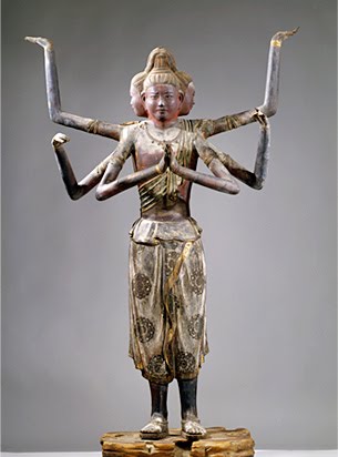 Calligraphy and view: The National Treasure ASHURA from kohfuku-ji