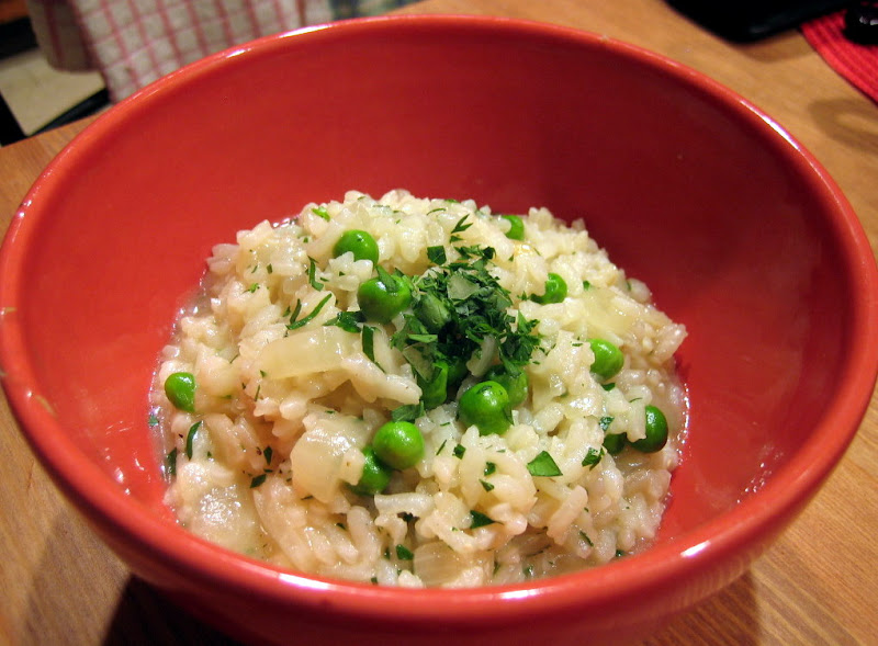 Green Pea Risotto with White Wine and Parsley | The Jersey Cook
