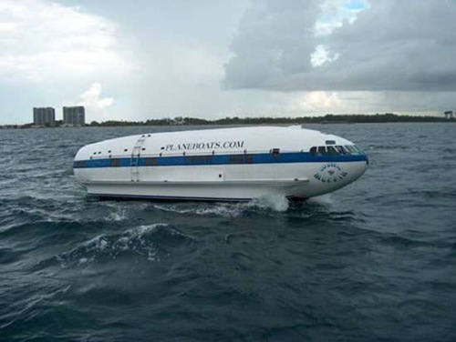 Cosmic Muffin, a boat that was once an airplane | Amusing Planet