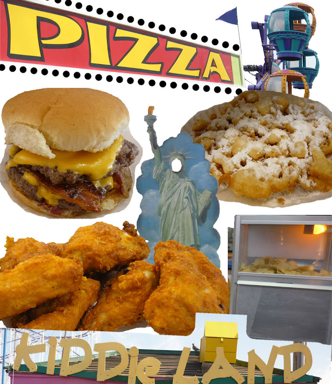 cravings and wanderlust: Amusement Park Junk Food Collage