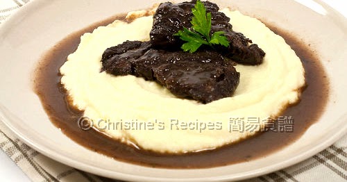 Braised Beef Cheek in Pedro Ximenez on Cauliflower Puree | Christine's ...