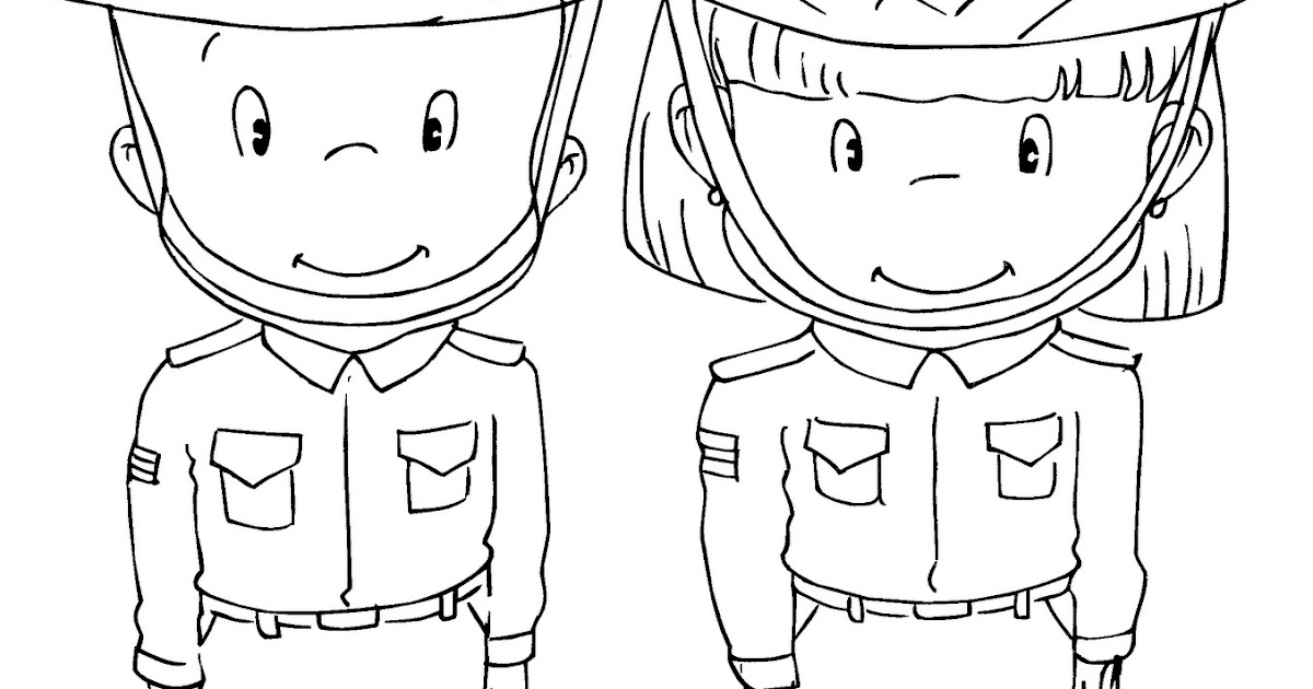 Pinto Dibujos: Vestuario del día del ejército para colorear