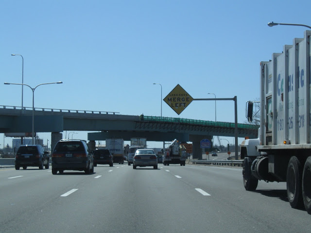 Lane End Signs on Expressways