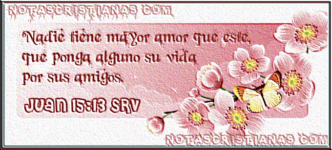 Verso Bíblico: Juan 15:13