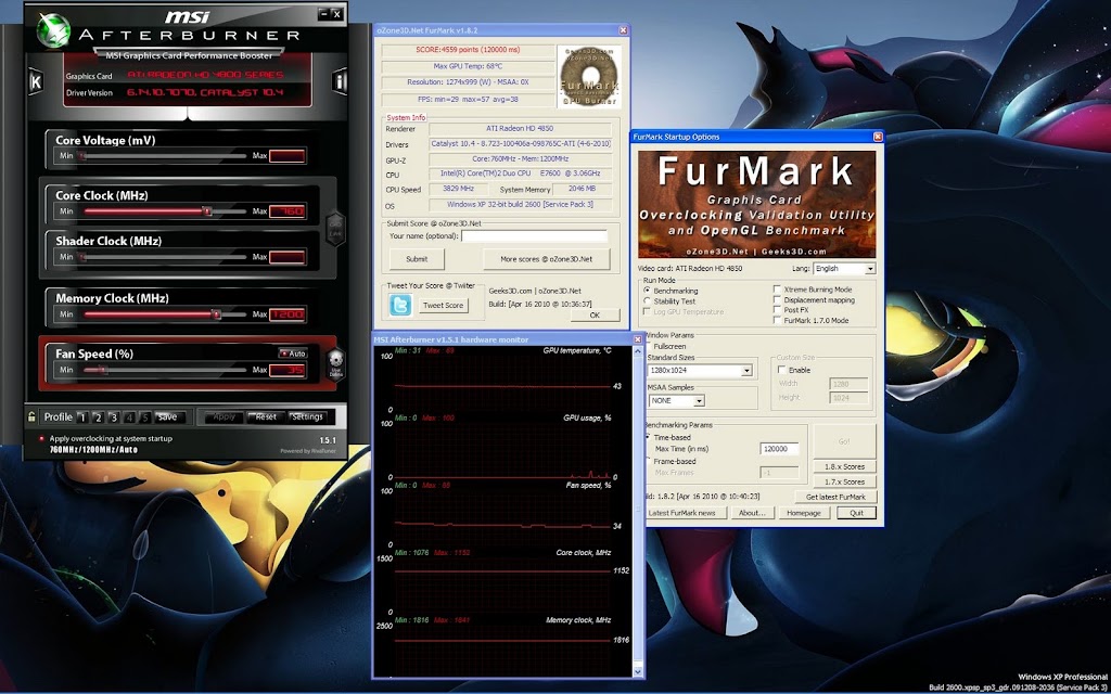 Furmark Build 1.8.2 Score Comparison | Tom's Hardware Forum