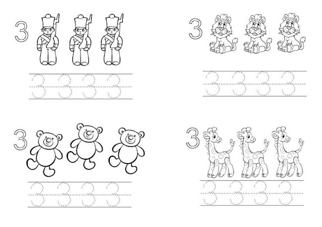 APRENDE LOS NUMEROS COLOREANDO Y ESCRIBIENDO