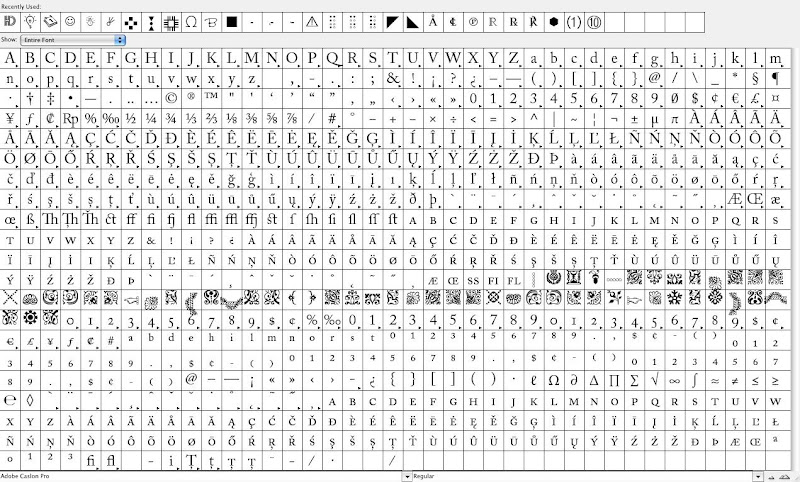 Tips & Techniques: Sorting the Glyphs panel display
