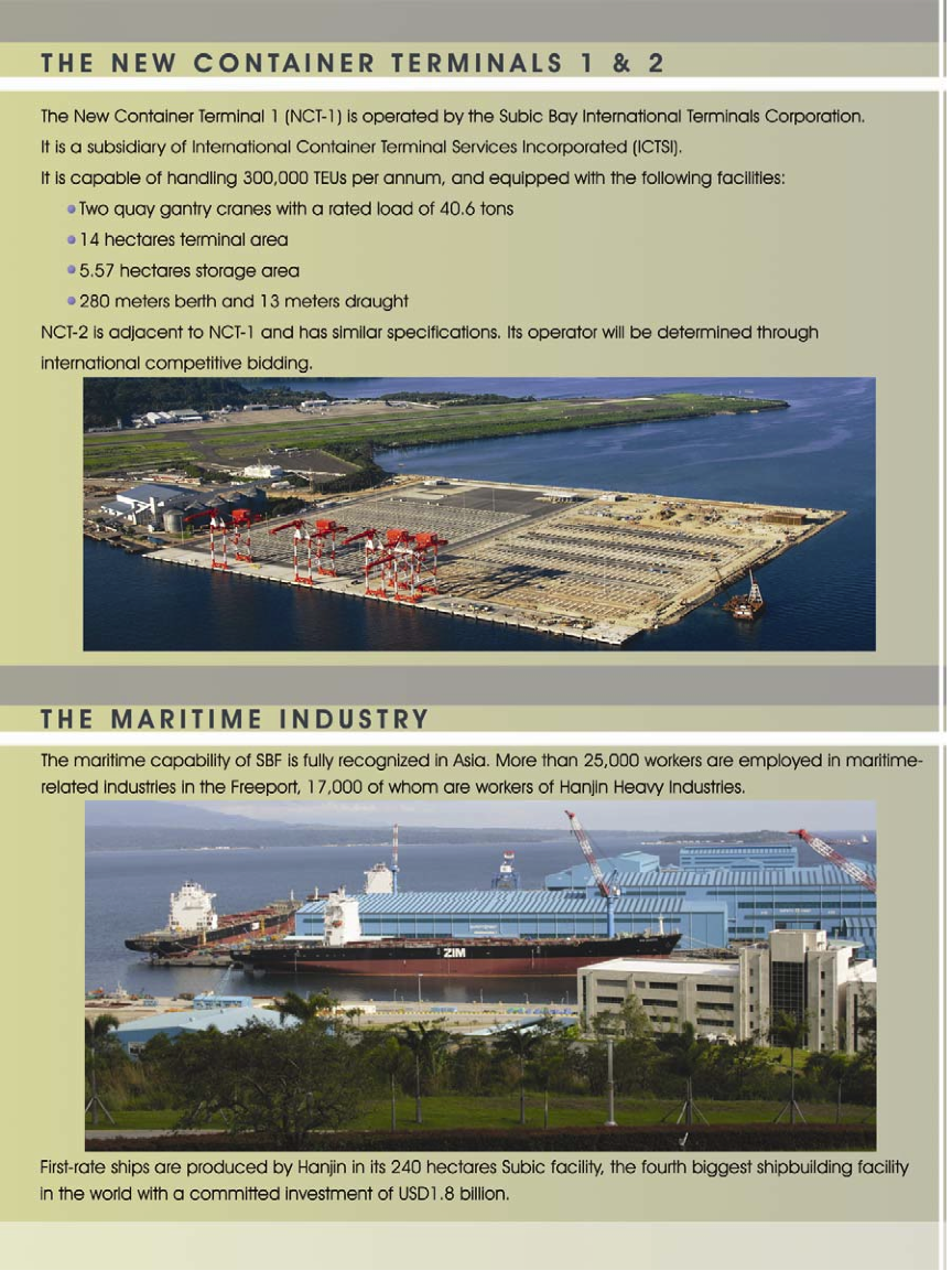 SUBIC BAY METROPOLITAN AUTHORITY: PORT INFORMATION