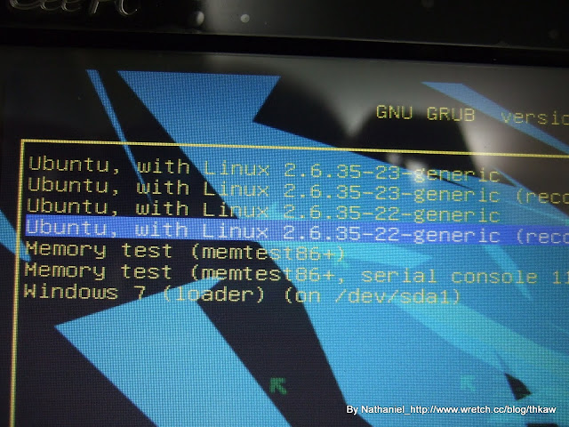 Linux防健忘日誌No.39-Ubuntu 10.10 更換開機GRUB2選擇畫面底圖 - NTL-Network