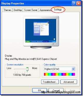 Cara Mengubah resolusi monitor Pada Windows