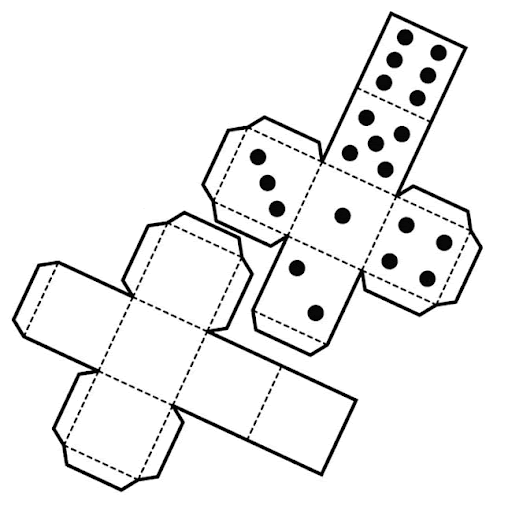 Molde de dado para imprimir - Imagui