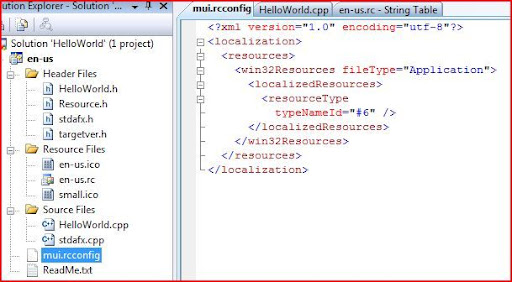 MultiLingual User Interface: Creating Localized Hello World App using MUI Technology