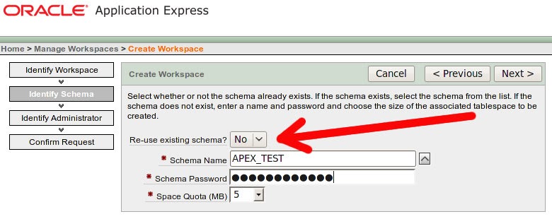 ORACLENERD: APEX: Create Workspace