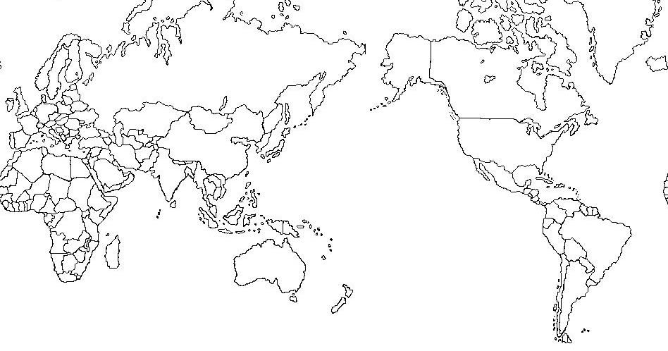 為孩子們的著色頁: Bering Strait Map