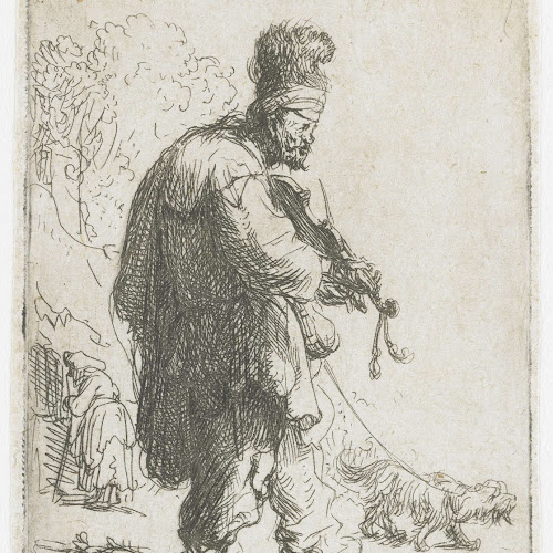 The Blind Fiddler, Rembrandt van Rijn, 1631 - Rijksmuseum