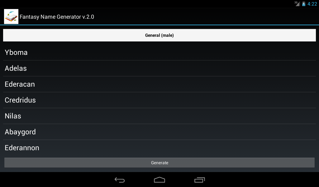 Fantasy Name Generator