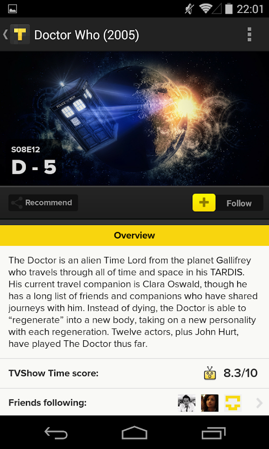 TVShow Time, TV show guide - Android Apps on Google Play
