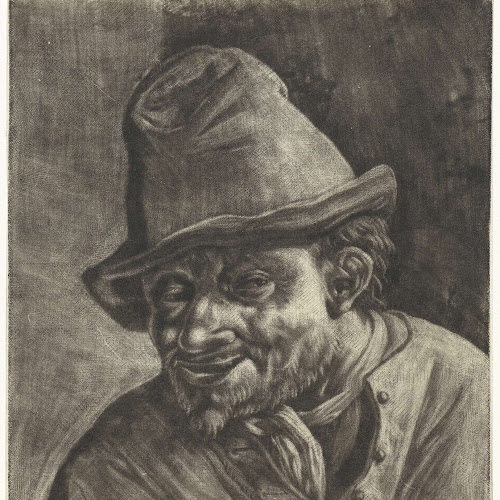Buste van een boer met een hoed, anonymous, after Cornelis Dusart, 1679 ...