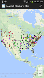 Baseball Stadiums Map – A map of all the baseball stadiums in the US ...