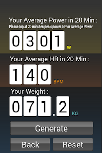 Cycling FTP/Levels Calculator – Android Sports Apps