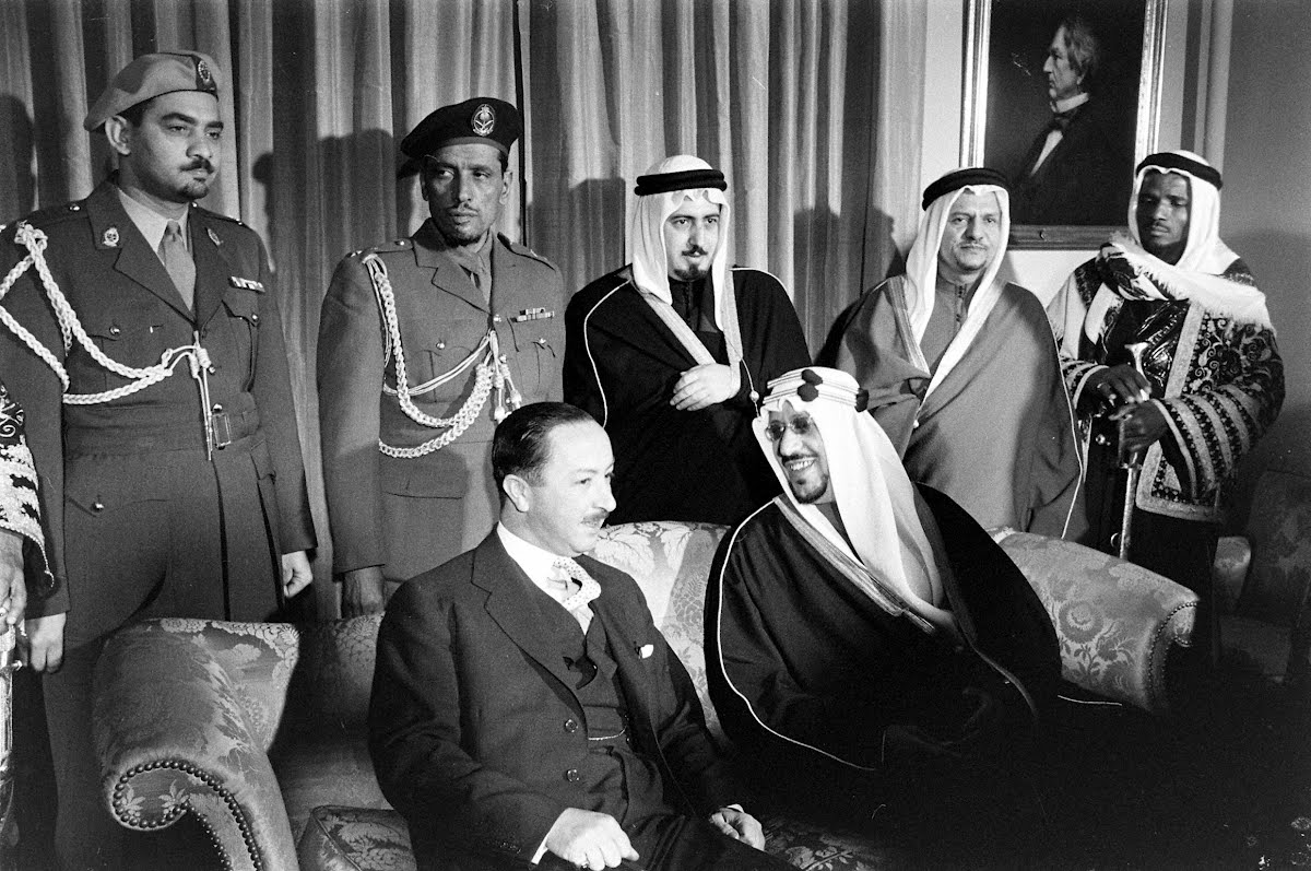 King Saud With Crown Prince Emir Abdul Ilah Of Iraq - Edward Clark ...