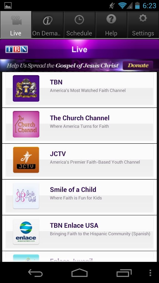 TBN: Watch TV Shows & Live TV - Android Apps on Google Play