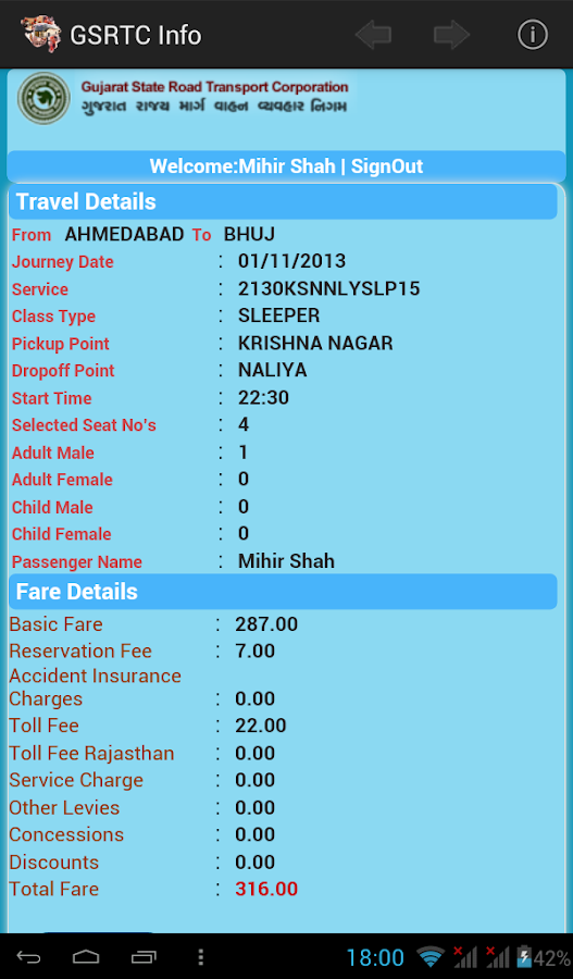 GSRTC VOLVO BUS TICKET BOOKING - Wroc?awski Informator Internetowy ...