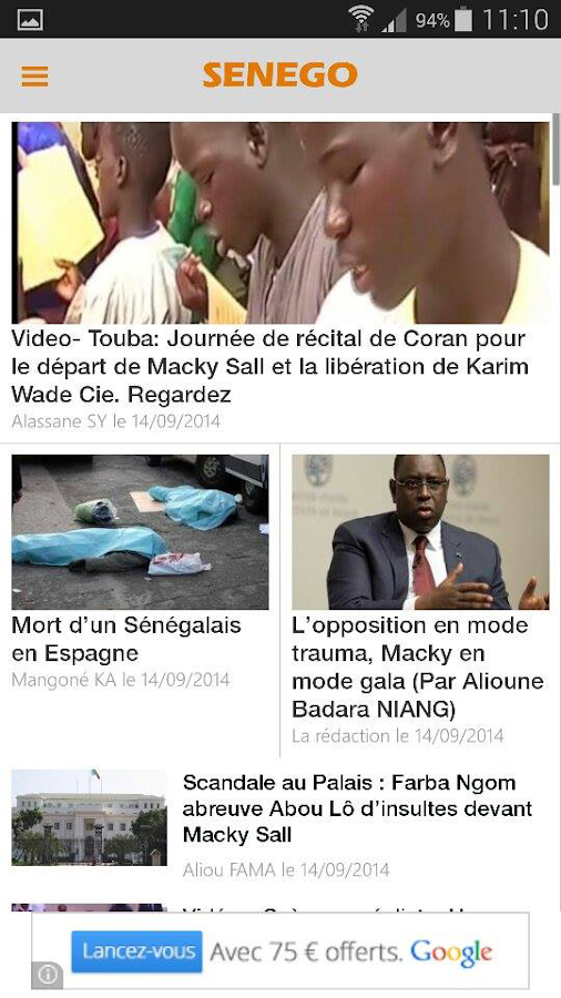 Senego : Actualité au Sénégal - Applications Android sur Google Play