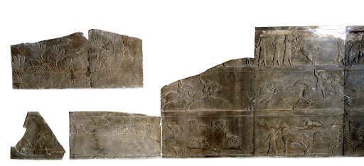 Stone panels from the North Palace of Ashurbanipal (Room S, nos. 13-18 ...